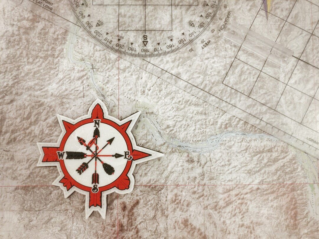 Arrowhead Compass Patch - Etsy