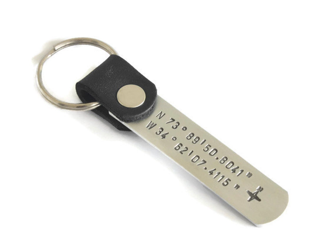 Personalized Keychain,hand Stamped Gifts,valantine's Day,gps ...