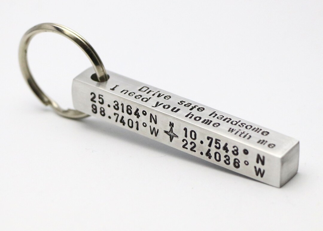 Personalized Keyring,mens Keychain,custom Keychain,keychain,gps ...