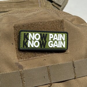 Know Pain Know Gain (PVC) Morale Patch - Etsy