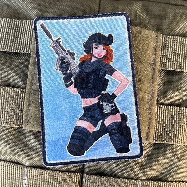 Pinup Girl Patch - Etsy