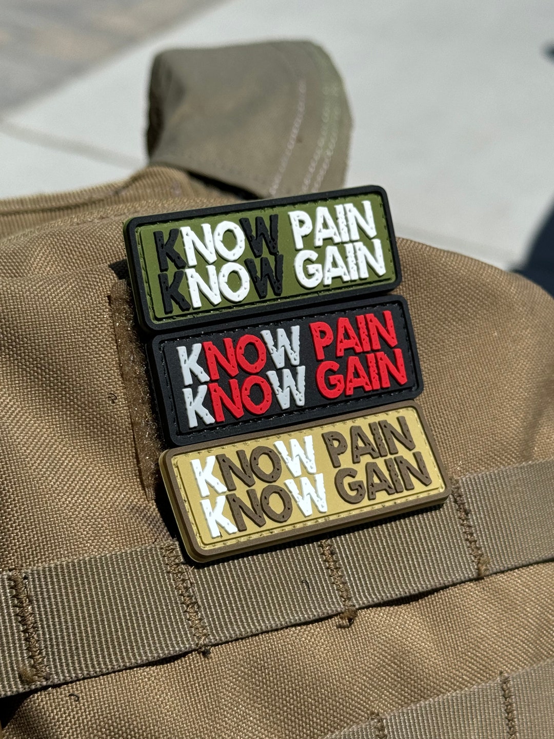 Know Pain Know Gain (PVC) Morale Patch - Etsy