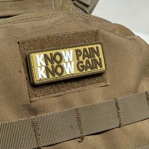Know Pain Know Gain (PVC) Morale Patch - Etsy