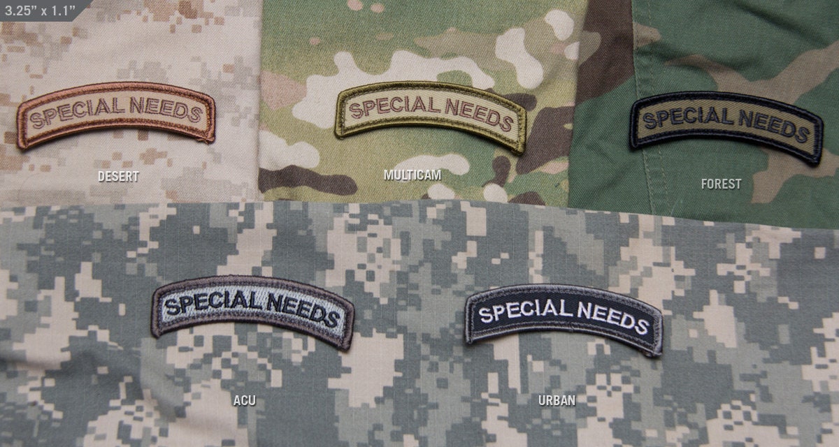 Special Needs Tab Embroidered Morale Patch - Etsy