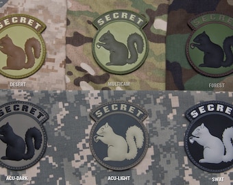 Secret Squirrel PVC Patch Hook Loop Skeleton Tactical Morale White Clandestine - Etsy