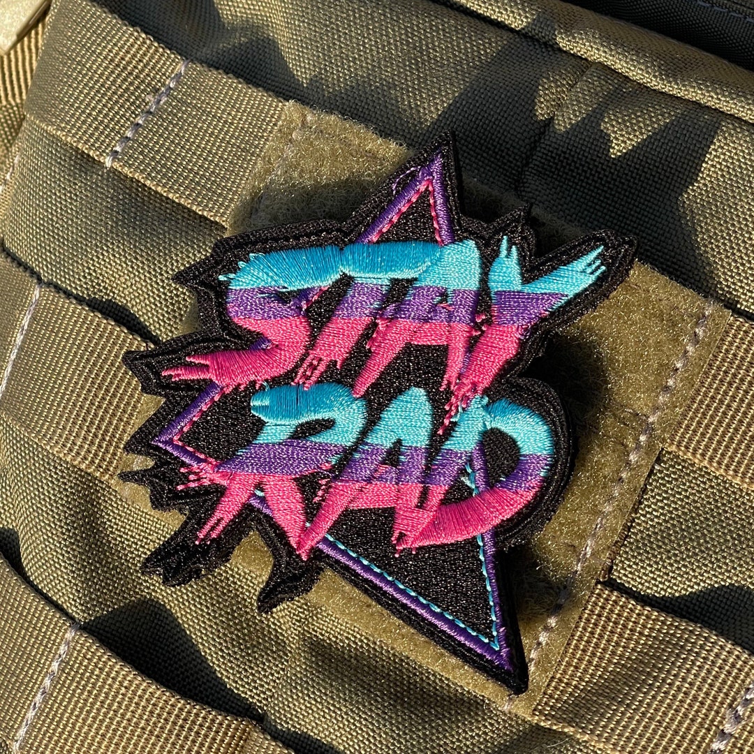Stay Rad Morale Patch, Multi Color Splatter (3.5 Inch Embroidered PVC ...