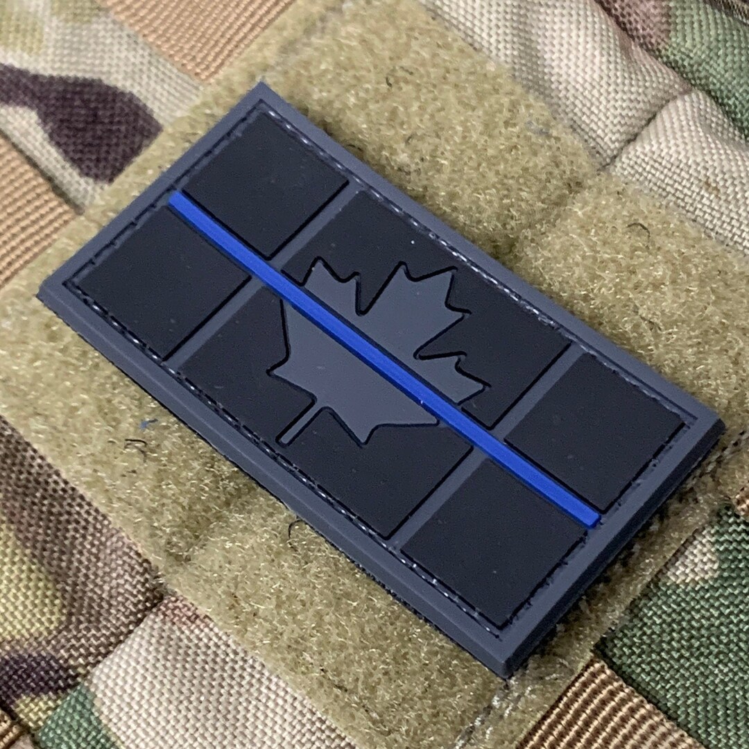 Canadian Thin Blue Line (PVC) Morale Patch - Etsy