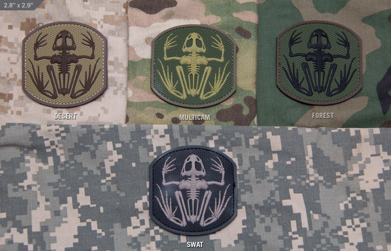 Frog Skeleton PVC Morale Patch - Etsy
