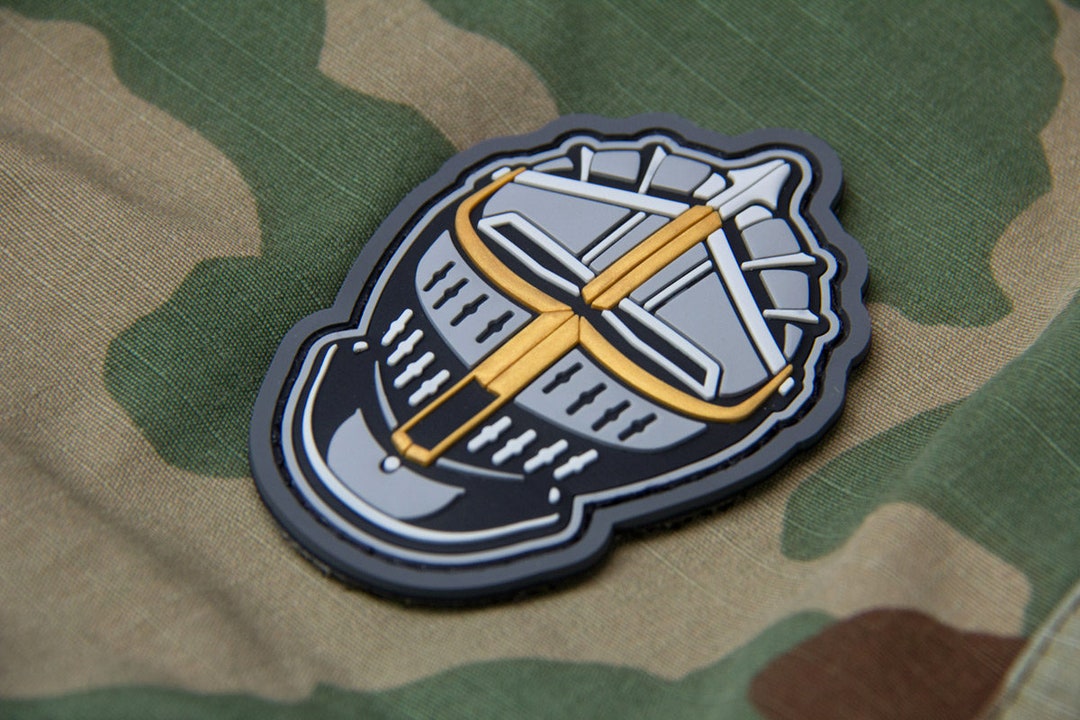 Warrior Helmet Patch - Knight Head Design, PVC Morale Badge - Etsy