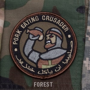 Pork Eating Crusader Morale Patch, Embroidered Tactical Style (3.25 ...
