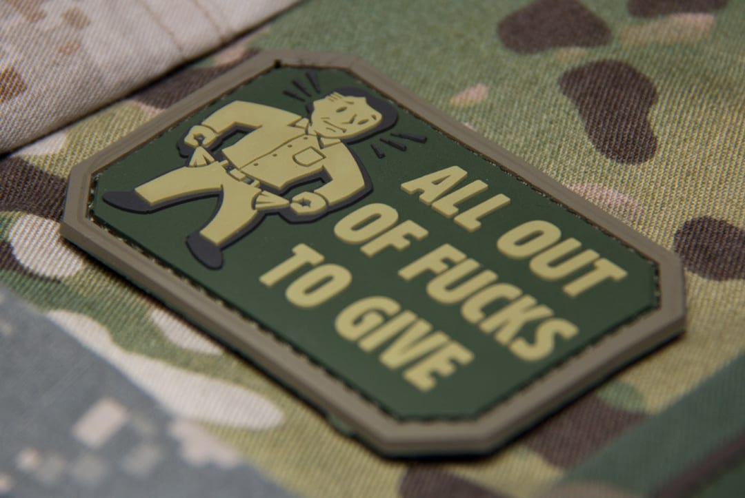 All Out of Fucks Glow Patch, PVC Morale (3 X 2 Inch, Tactical) - Etsy