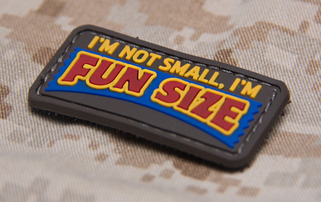 PVC Morale Patch: Fun Size Comedy Design - Hook Fastener - Etsy