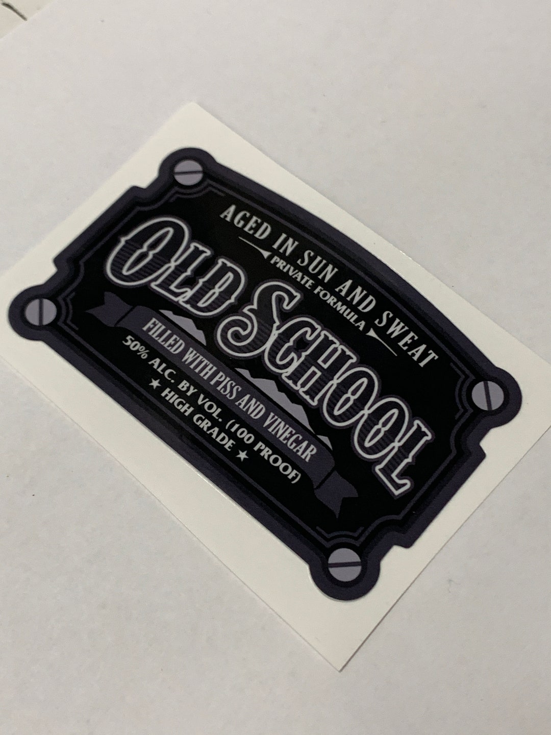 Retro Vinyl Decal: Old School Design - Weatherproof Sticker - Etsy