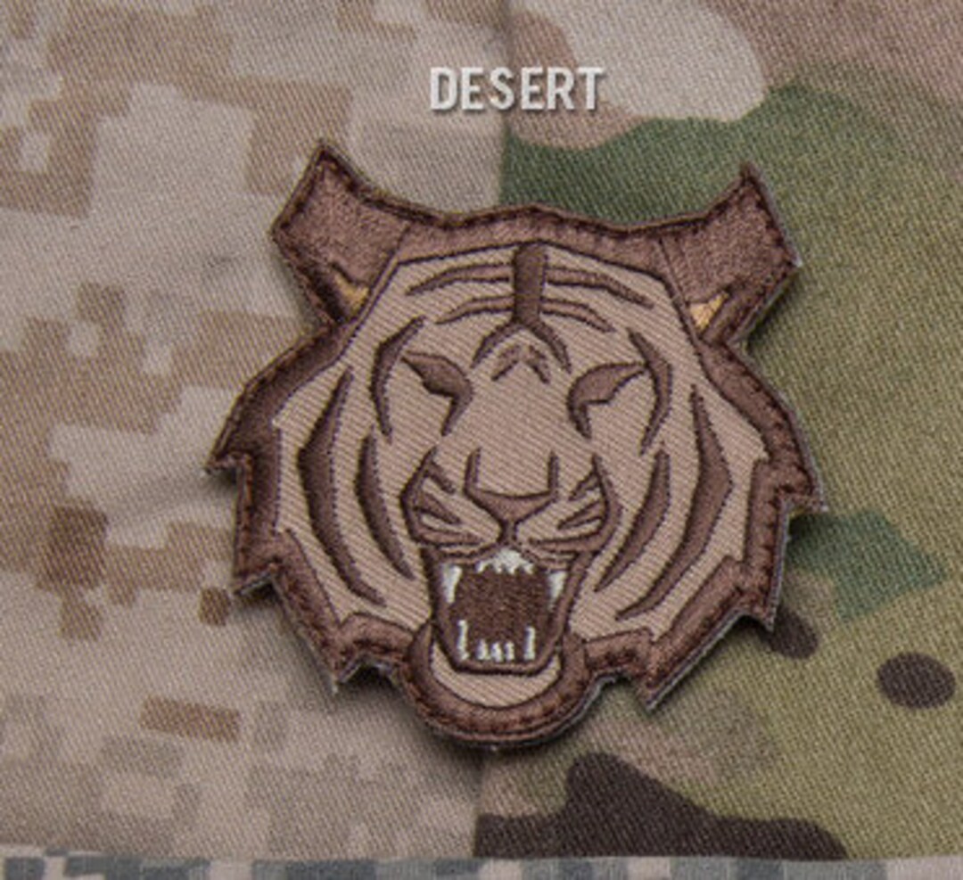 Tiger Head Morale Patch - Embroidered With Secure Hook Fastener - Etsy