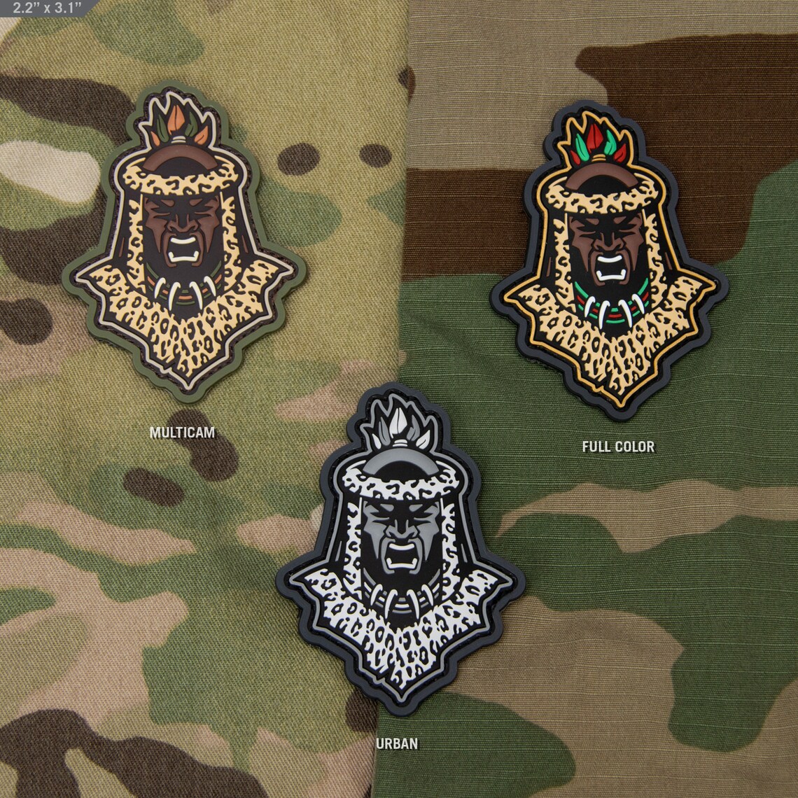 Zulu Warrior Head Patch - Tribal Style PVC With Hook Fastener - Etsy