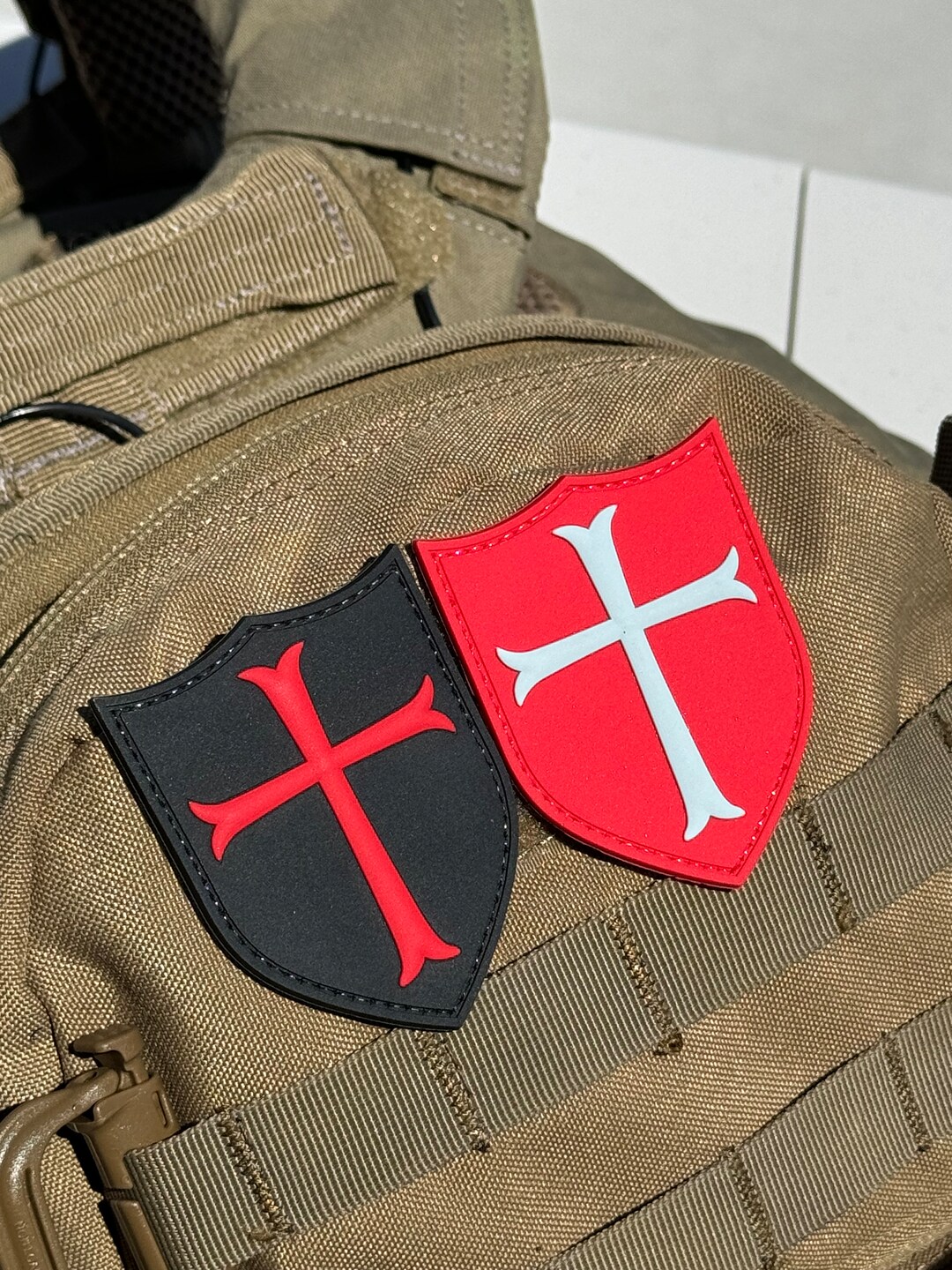 Templar Crusaders Patch: Red White Blue PVC Morale Emblem - Etsy