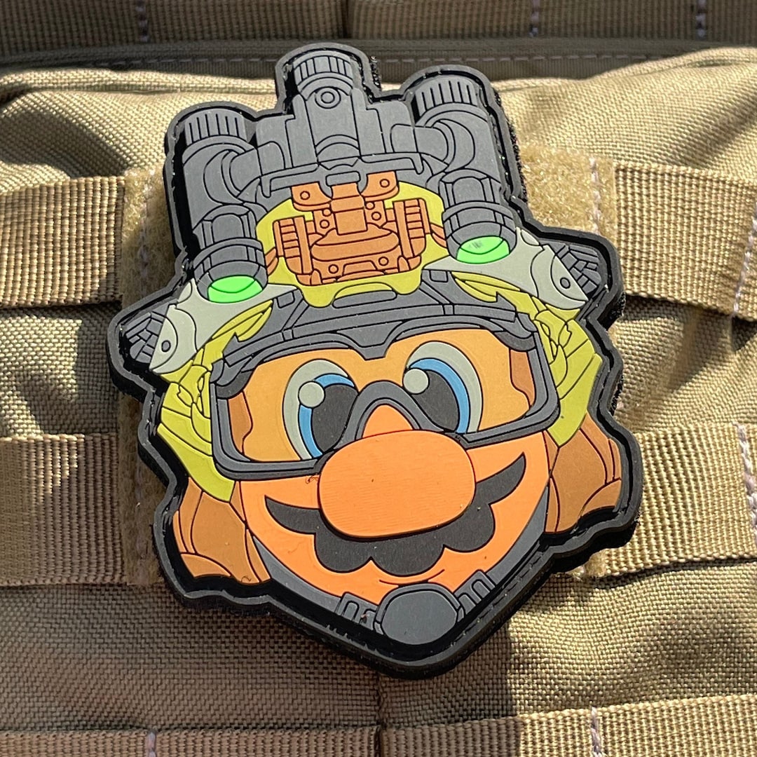 Mario Night Vision Patch: Durable PVC - Hook and Loop Backing - Etsy