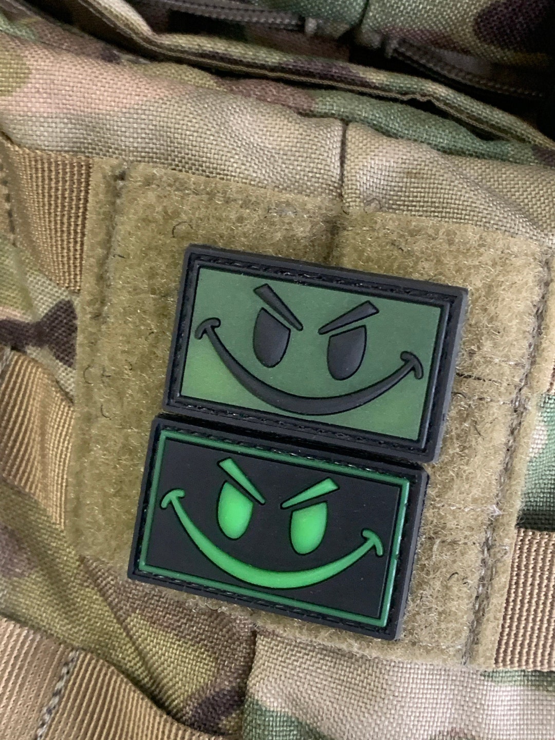 Smiley Face Glow in the Dark (PVC) Patch - Etsy