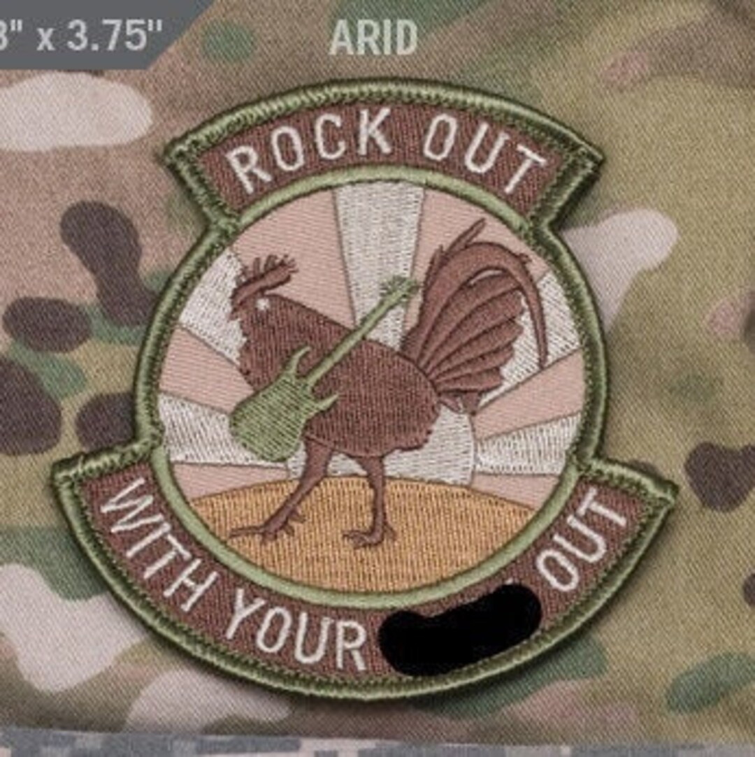 Rock Out With Your C**k Out - Embroidered Morale Patch - Etsy