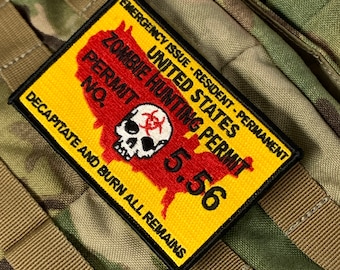 Zombie Hunting Permit PVC Morale Patch - Etsy