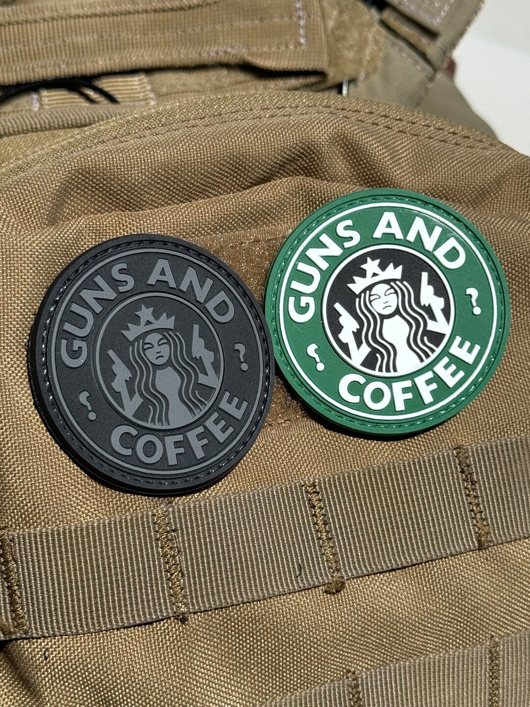 Guns and Coffee Morale Patch: Durable PVC With Hook Backing - Etsy