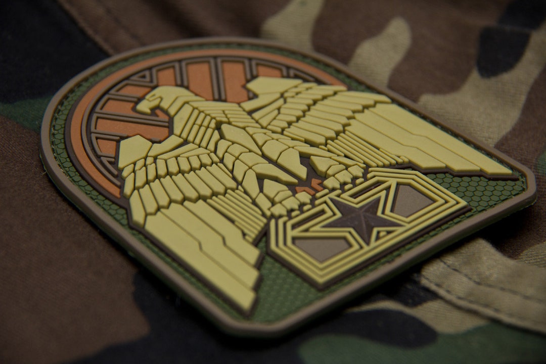 Industrial Eagle Morale Patch: Bronze PVC, Art Deco Design - Etsy