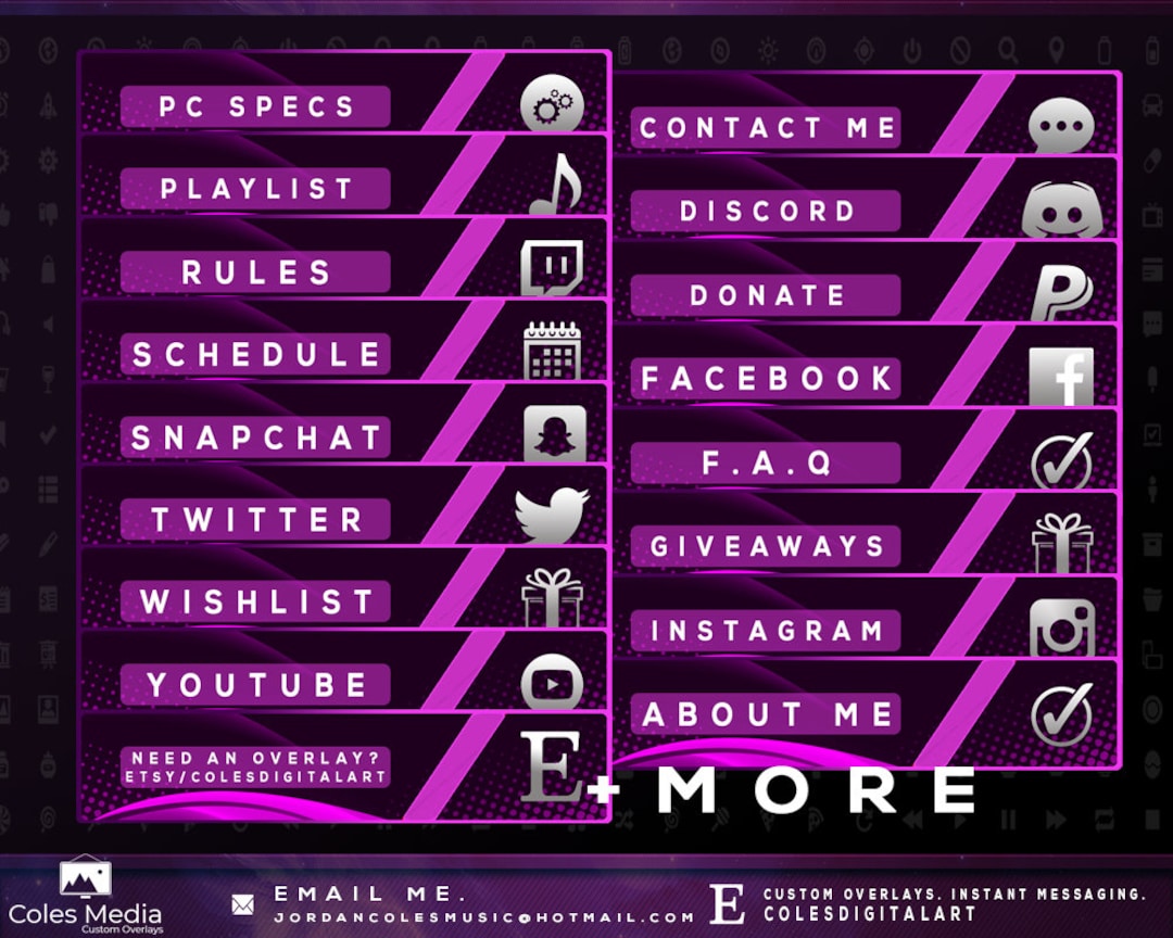 Pink Wave - Profile Panel Pack - Etsy