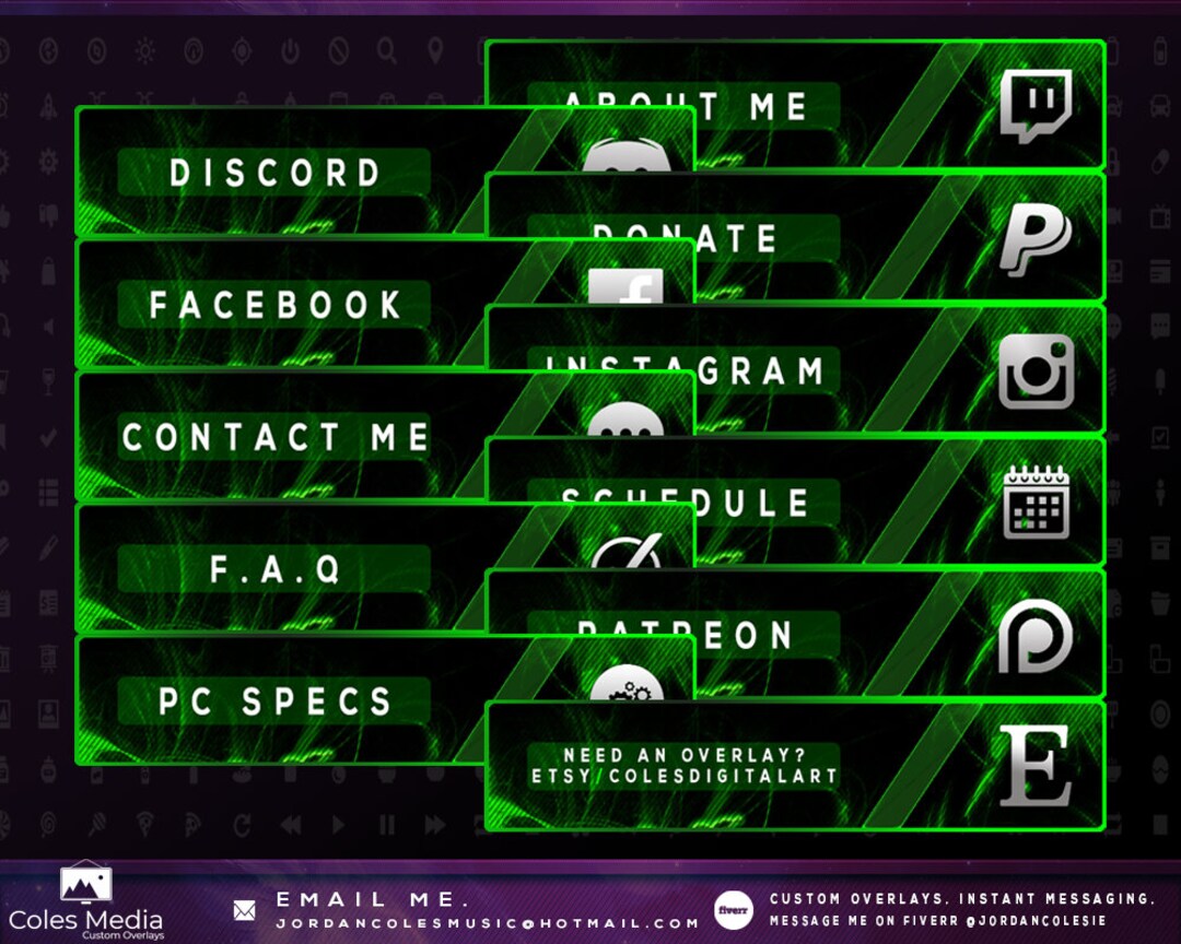 Razer Green - Profile Panel Pack - Etsy