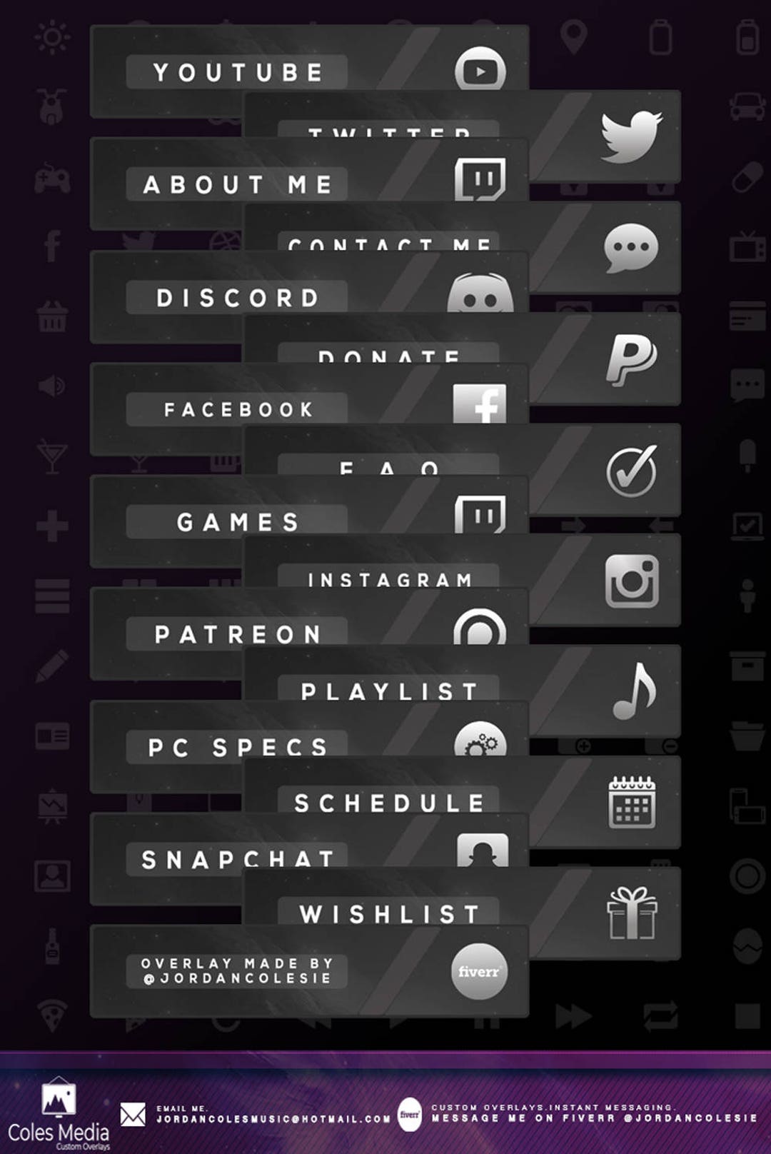 Night Life - Profile Panel Pack - Etsy