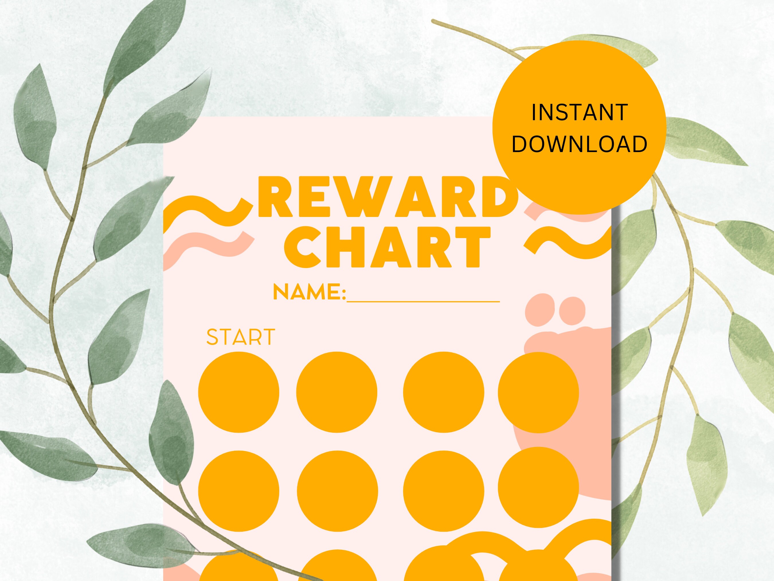 Reward Chart, Kids Star Chart, Kids Sticker Chart, Positive ...