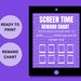 Reward Chart, Screen Time, Chore Chart, Chore Tracker, Teen Ipad, Kids ...