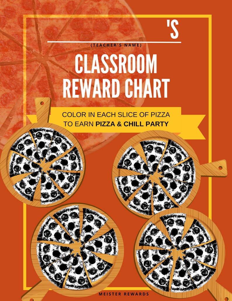 Reward Chart, Classroom Pizza and Chill, Positive Behavior, Kids Reward ...