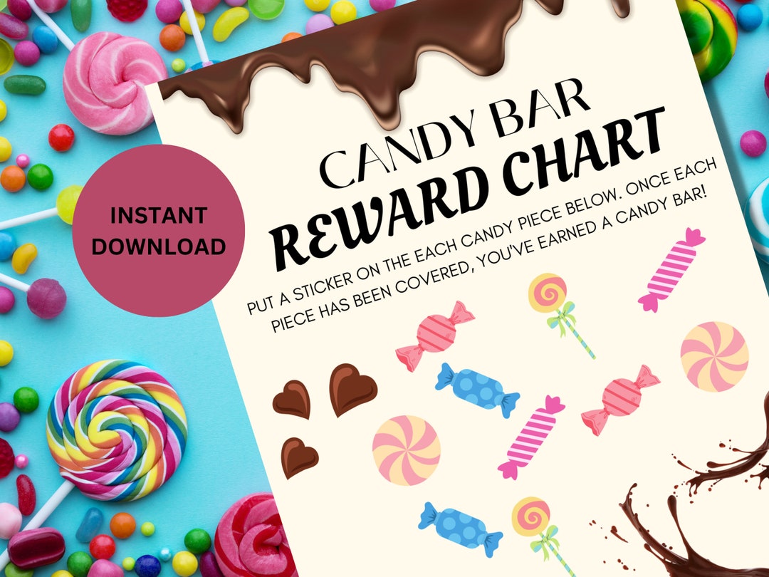 Reward Chart, Star Chart, Candy, Reward Good Behavior, Kids Sticker ...