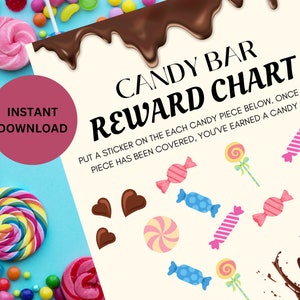 Reward Chart, Star Chart, Candy, Reward Good Behavior, Kids Sticker ...