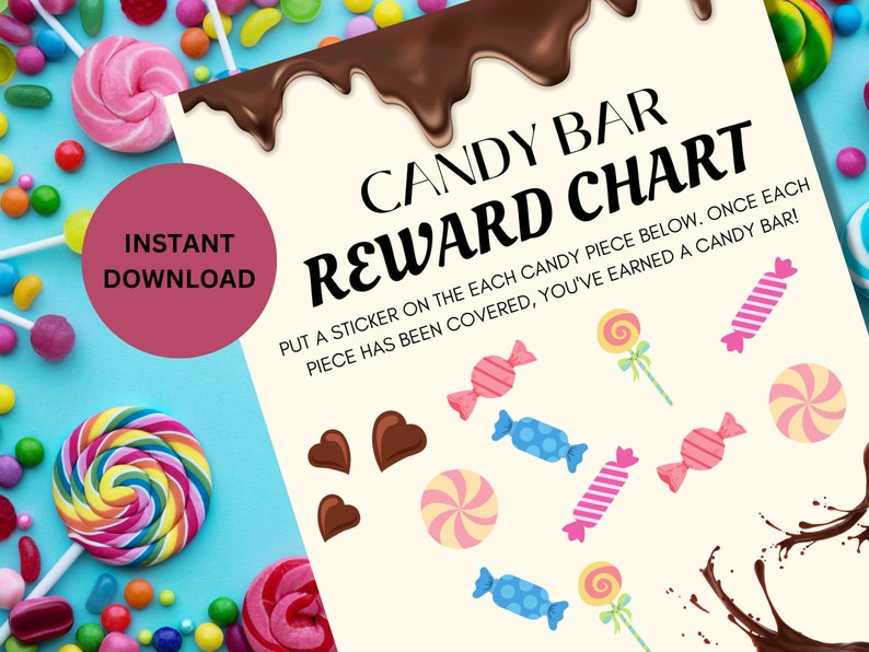 Reward Chart, Star Chart, Candy, Reward Good Behavior, Kids Sticker ...
