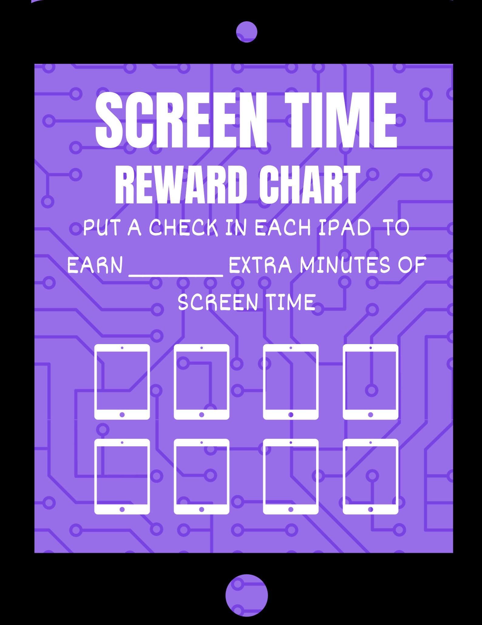 Reward Chart, Screen Time, Chore Chart, Chore Tracker, Teen Ipad, Kids ...