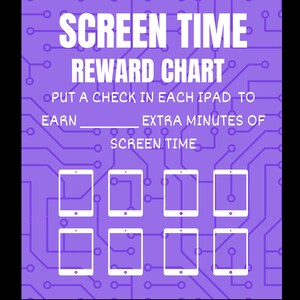 Reward Chart, Screen Time, Chore Chart, Chore Tracker, Teen Ipad, Kids ...