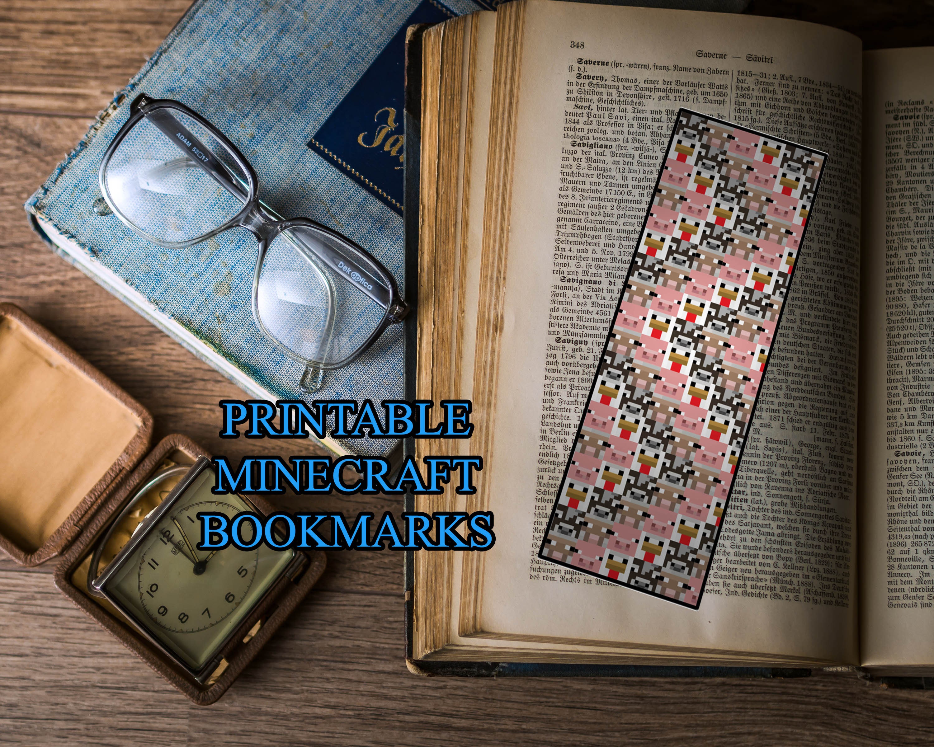Minecraft Printable PDF Bookmarks Digital Download - Etsy UK
