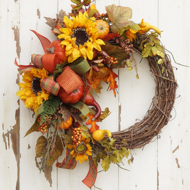 Rustic Fall Wreath - Etsy