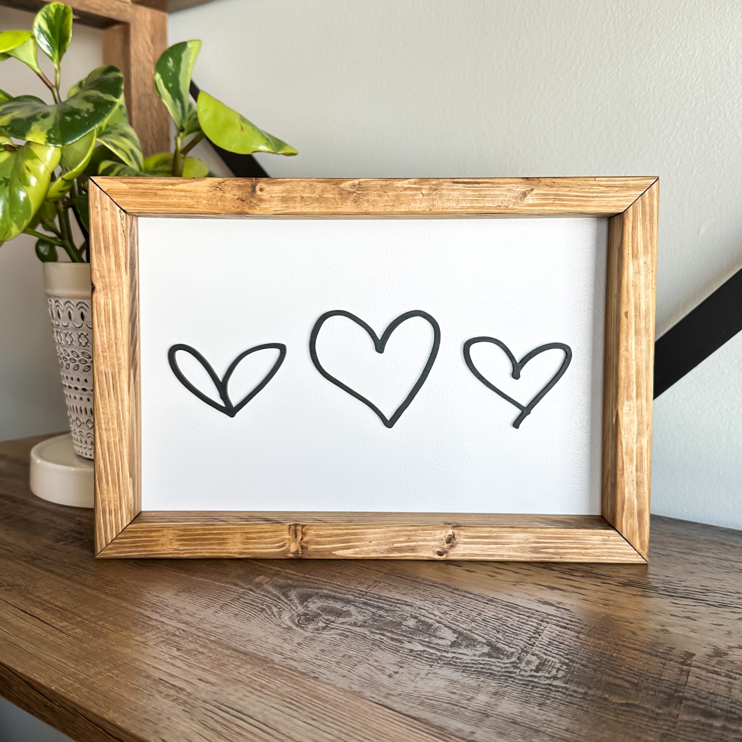 Handwritten Heart Sign Laser Cut, Wooden Sign, 3D, Neutral, Home Decor ...
