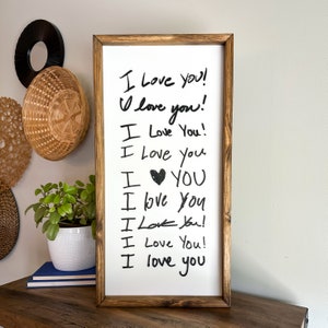 Handwritten "i Love You" Sign- Laser Cut, Wooden Sign, 3D, Neutral ...