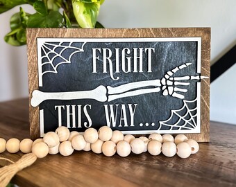 Fright This Way Sign - Etsy