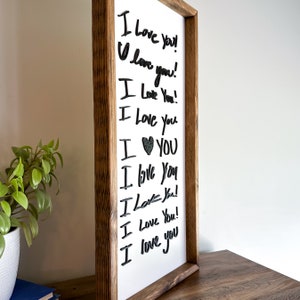Handwritten "i Love You" Sign- Laser Cut, Wooden Sign, 3D, Neutral ...