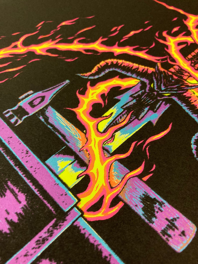 Demon Sword & Anvil BLACKLIGHT Poster 18x24 LOTR Themed - Etsy