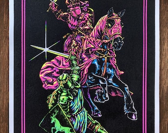 Original Vintage Blacklight Poster Skateboard Wizard - Etsy