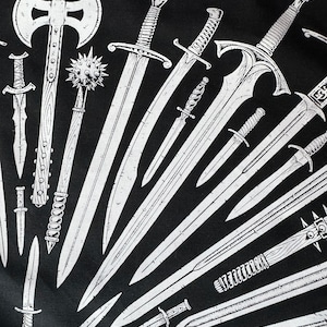 Medieval Weapons BANDANA, Scarf/handkerchief, Black Metal Dungeons ...