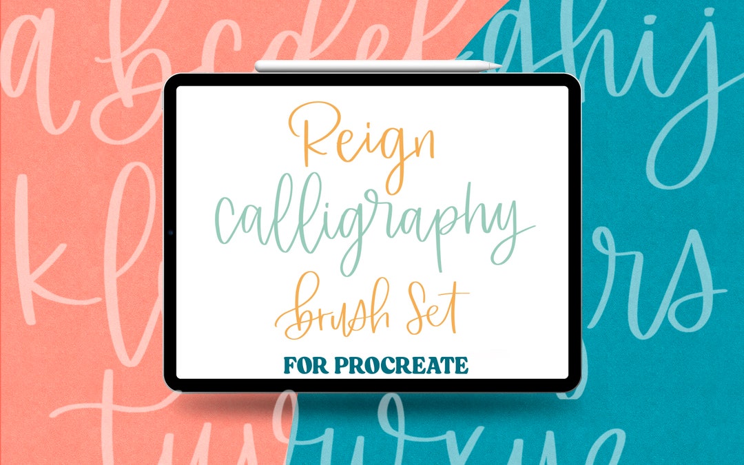 Reign Calligraphy Brush Set for Procreate: Lettering Brushes ...