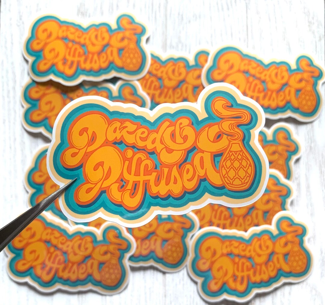 Dazed and Diffused Sticker Tumblr Stickers essential Oil Label Diffuser ...