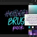 Procreate Highlighter Brush Pack| Procreate Brush |learn Lettering ...