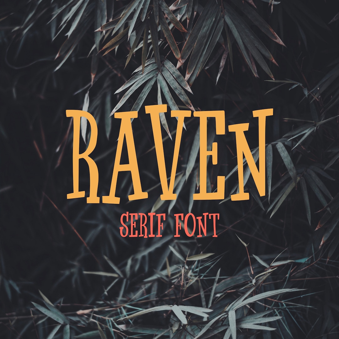 Raven Font Serif Font Goodnotes Font Fun Font Crafting Fonts Glowforge ...